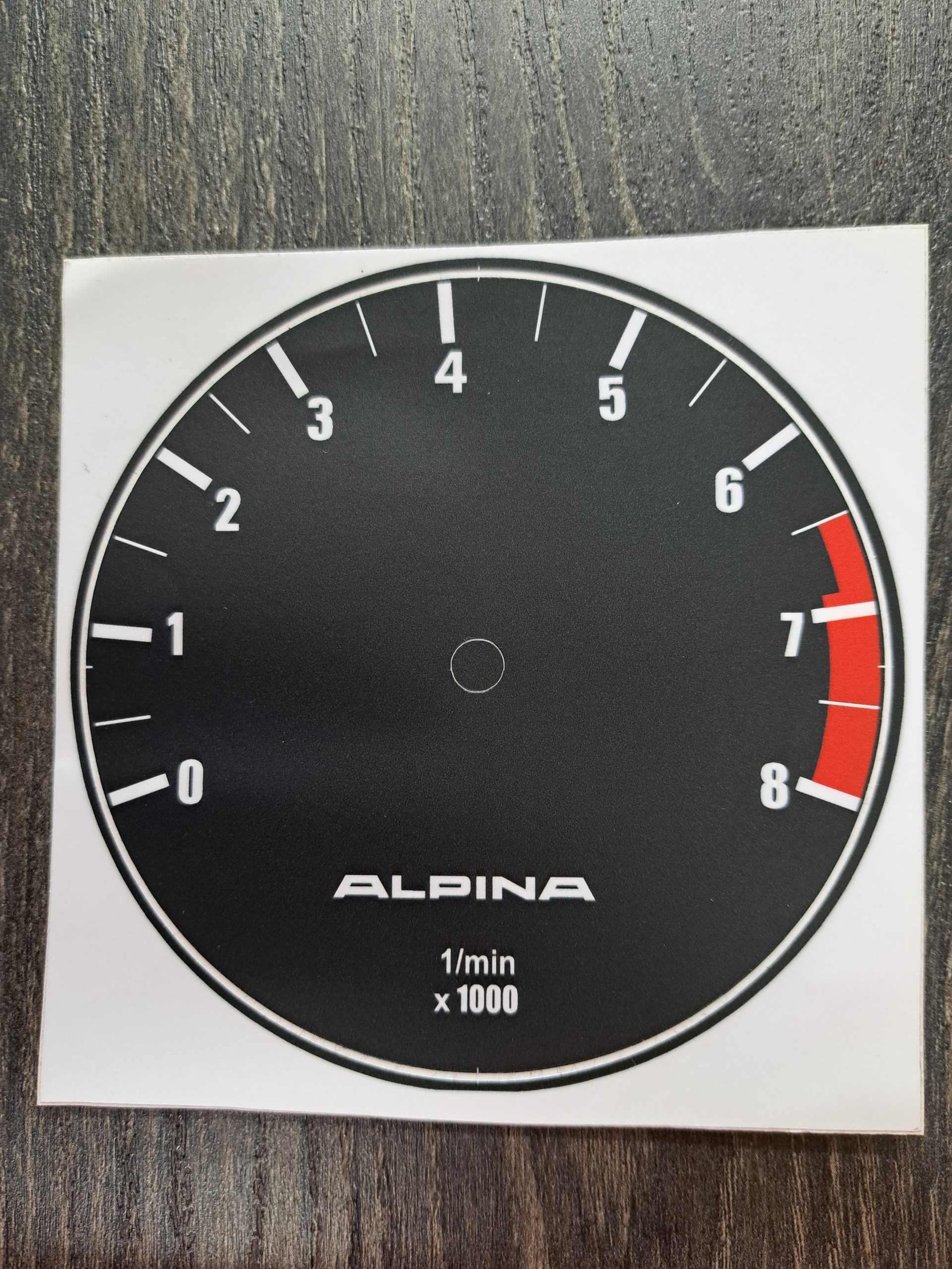 BMW E28 E24 Alpina 8000 RPM Euro Revcounter Dial Plate sticker M5 ...