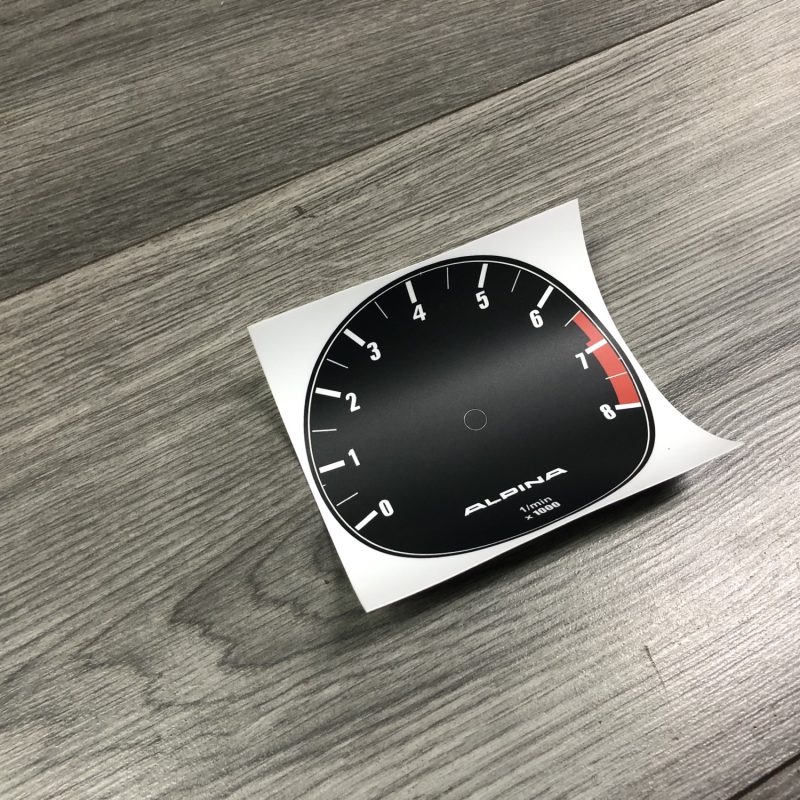 BMW E28 E24 Alpina 8000 RPM Euro Revcounter Dial Plate sticker M5 ...